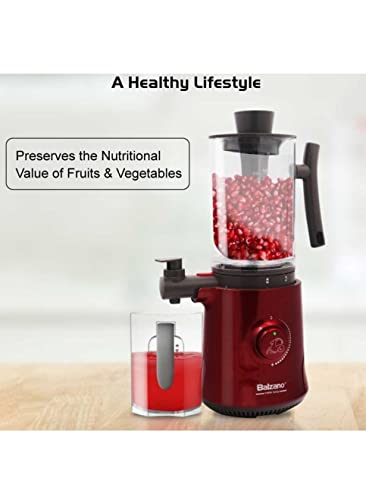 Balzano Yoga Blender/Smoothie Maker/Juicer/Soup Maker with Auto Seed Separation and Immunity Booster - Metalic Red, Compact