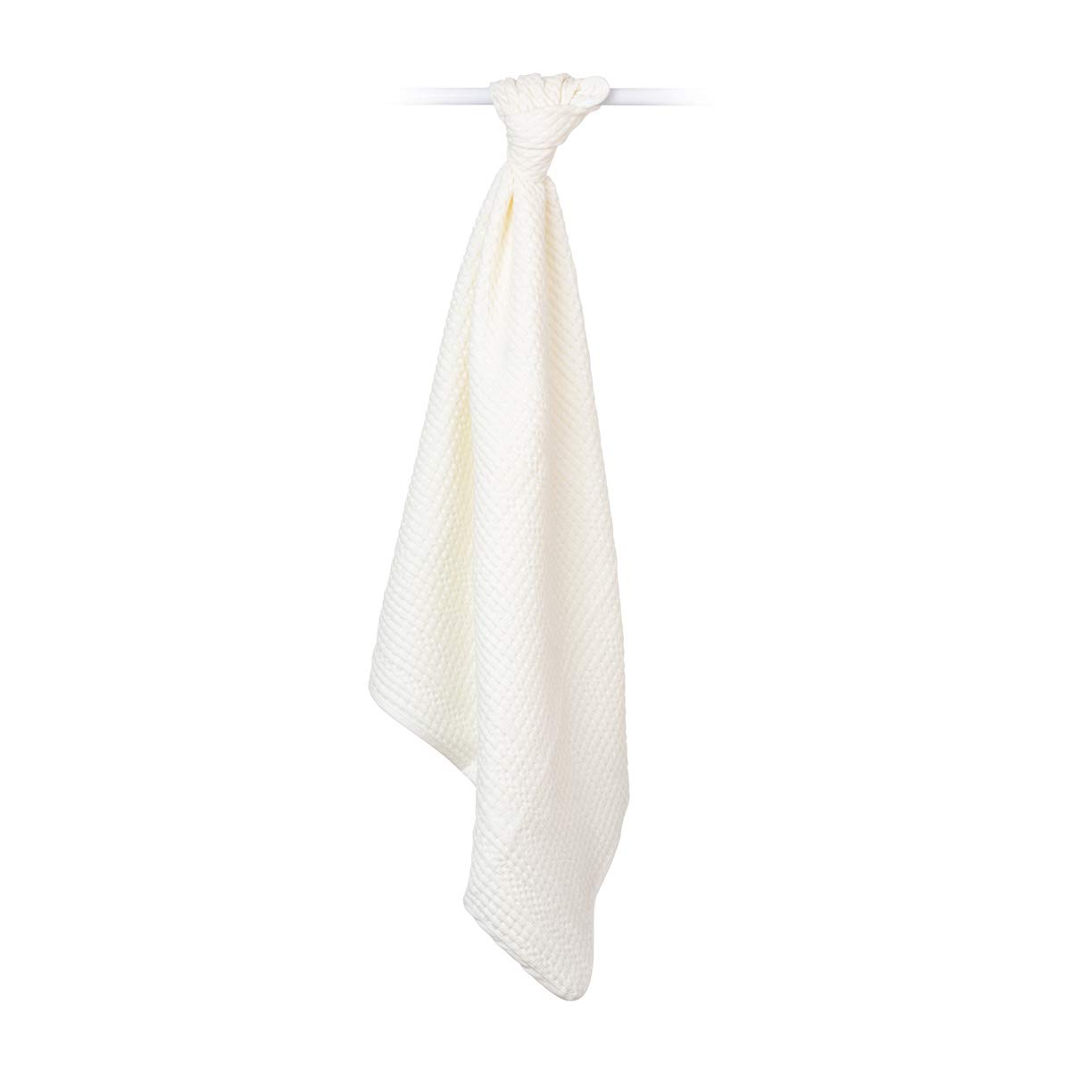 lulujo Soft Cotton Baby Blanket, Waffle Weave (Vanilla)