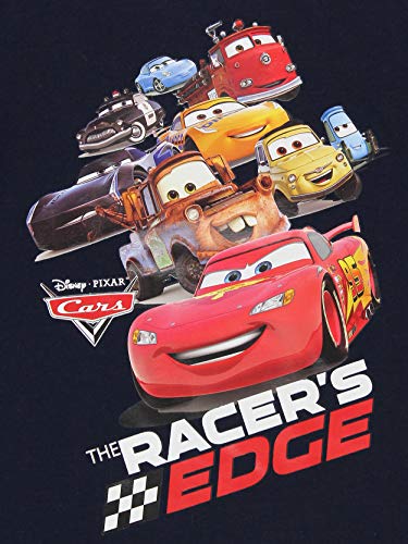 Disney Cars Lightning McQueen Toddler Long Sleeve T-Shirt Tee (3T, Navy)