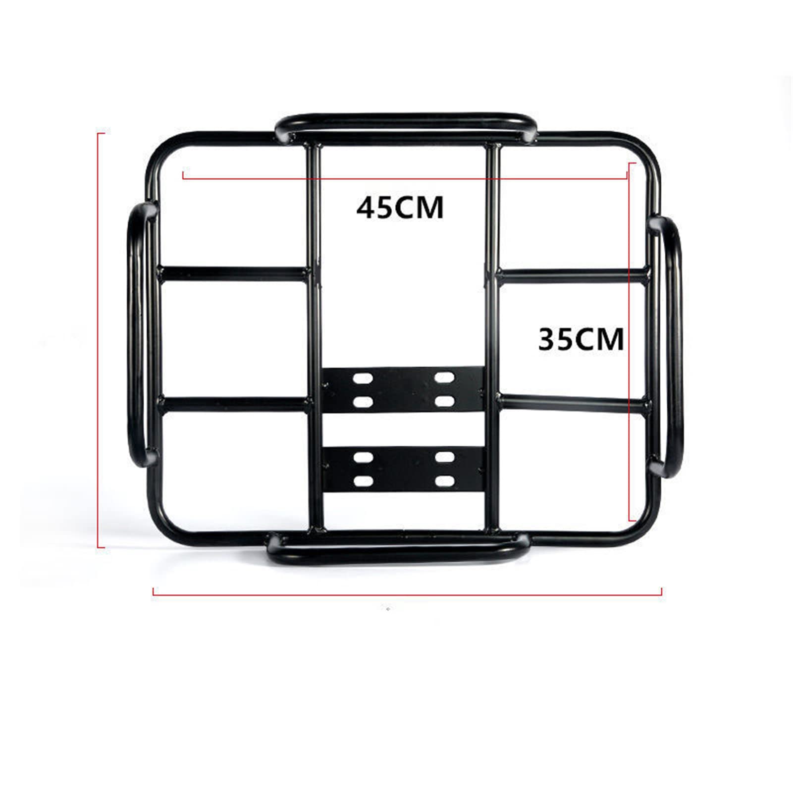 Food Delivery Box Rack Rear Grille,Electric Bicycle Delivery Box Rack Rear Grille 80kg Loading Seamless Steel Tube Universal for Motorcycle(Guardrail (inner diameter 45/35))