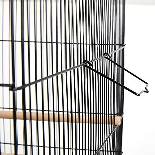 Yaheetech 30-inch Rectangle Stackable Breeding Flight Parakeet Bird Cage for Finches Budgies Cockatiels Conures Lovebirds Canaries Parrots w/Slide-Out Tray, Black