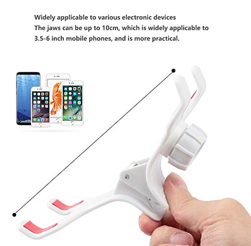 L&B Olivia B-Land Cell Phone Holder, Hanging on Neck Universal Mobile Phone Stand for Bed, gooseneck Cell Phone Holder, Compatible with iPhone 11 Pro XS Max XR X (White)