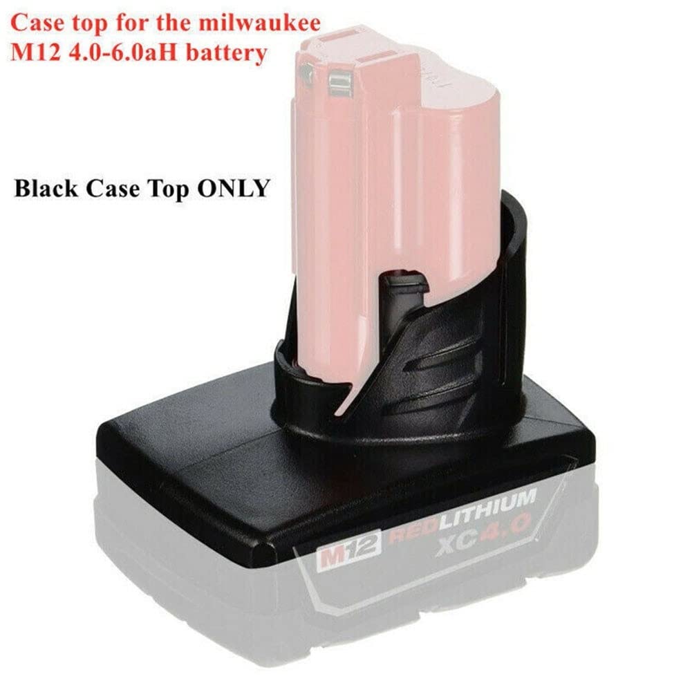 2pcs M12 Battery Plastic Case Box Top Shell Replacement for Milwaukee 12V 48-11-2411 M12 Li-ion Battery Shell Housing Cordless Tools