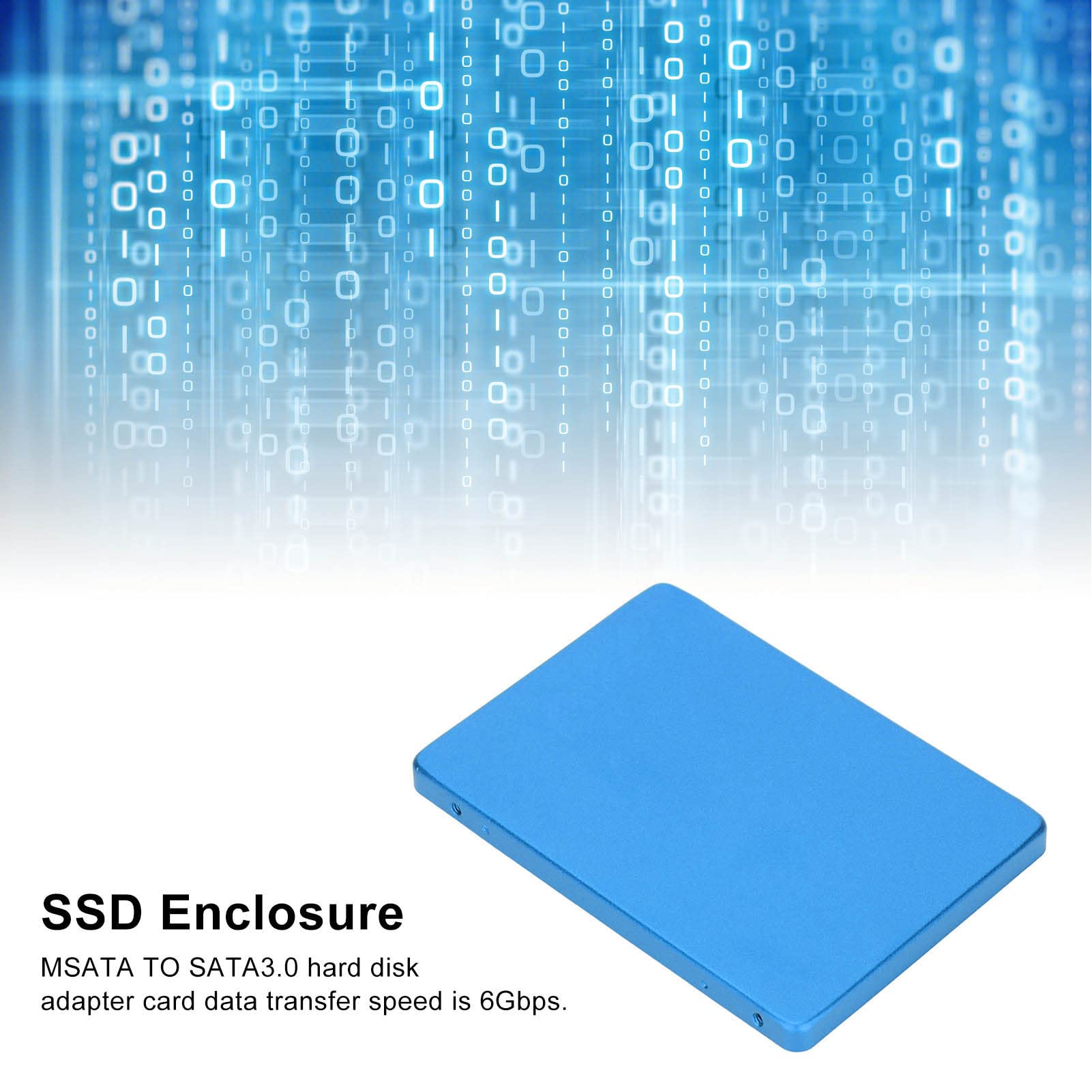 2.5 SSD Adapter Case Kit 6Gbps SSD Adapter Card Stable Data Transfer Lightweight and Durable Home Office Computer blue