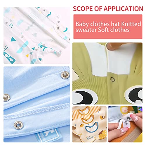 BIOUU 100 Sets of Metal Snaps Buttons,Metal snap Buttons with Fastener Pliers Tool kit, Snap Fastener kit, Metal Prong Snaps Buttons for Clothing Leather Sewing.