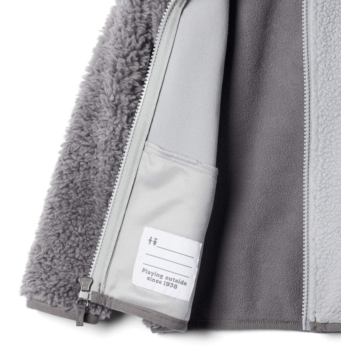 Columbia Baby Foxy Baby Sherpa Full Zip, City Grey/Columbia Grey, 12/18