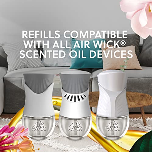 Air Wick Plug in Scented Oil Refill, 5 ct, Hibiscus and Blooming Orchids, Air Freshener, Essential Oils, Spring Collection