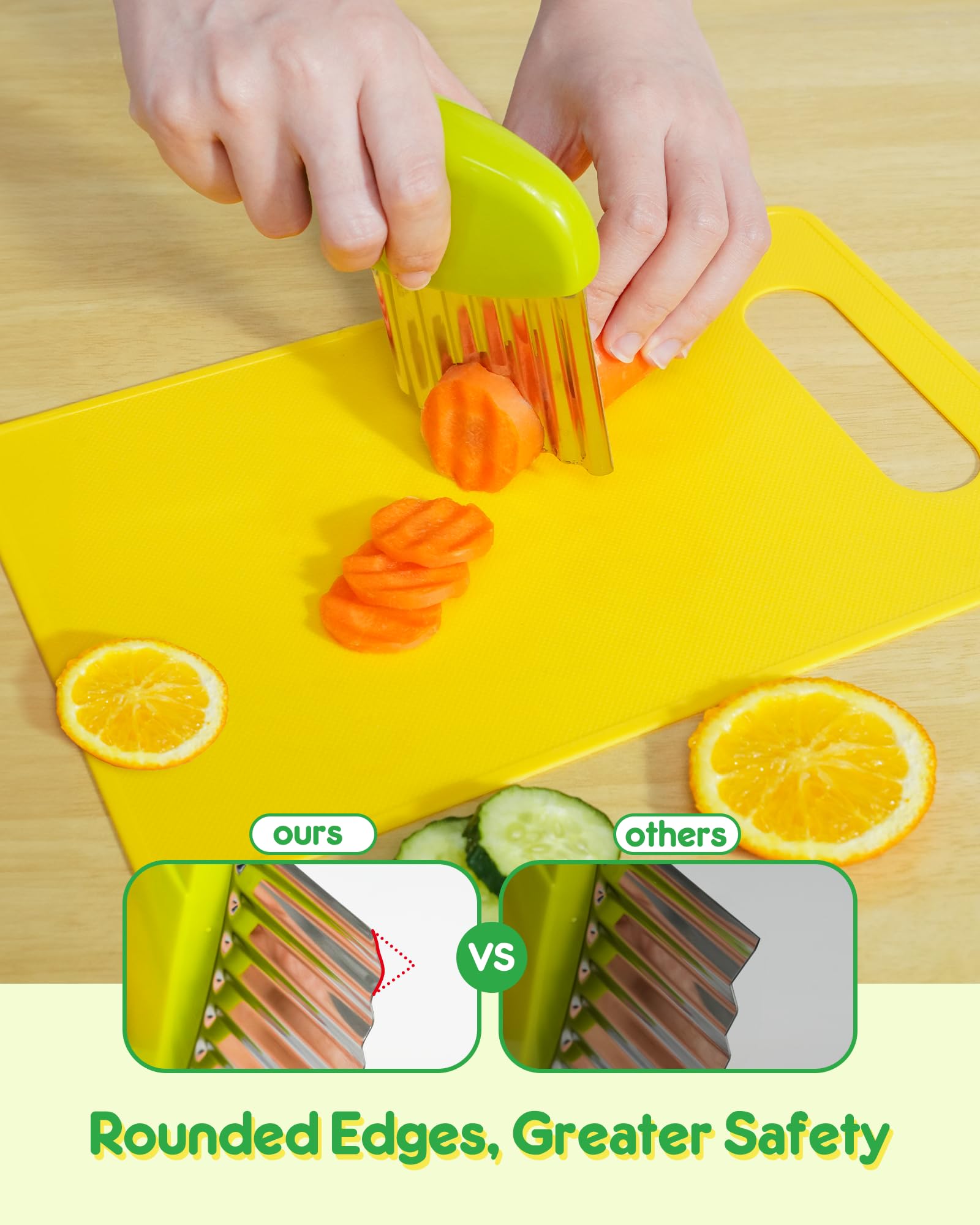 26 Pcs Kids Knife Set, Montessori Kitchen Tools for Toddlers' Real Cooking, Toddler Knife Set Includes Crinkle Cutters Kid Safe Knives Cutting Board Peeler, Kitchen Tools for 4+ Year Old Girl Boy