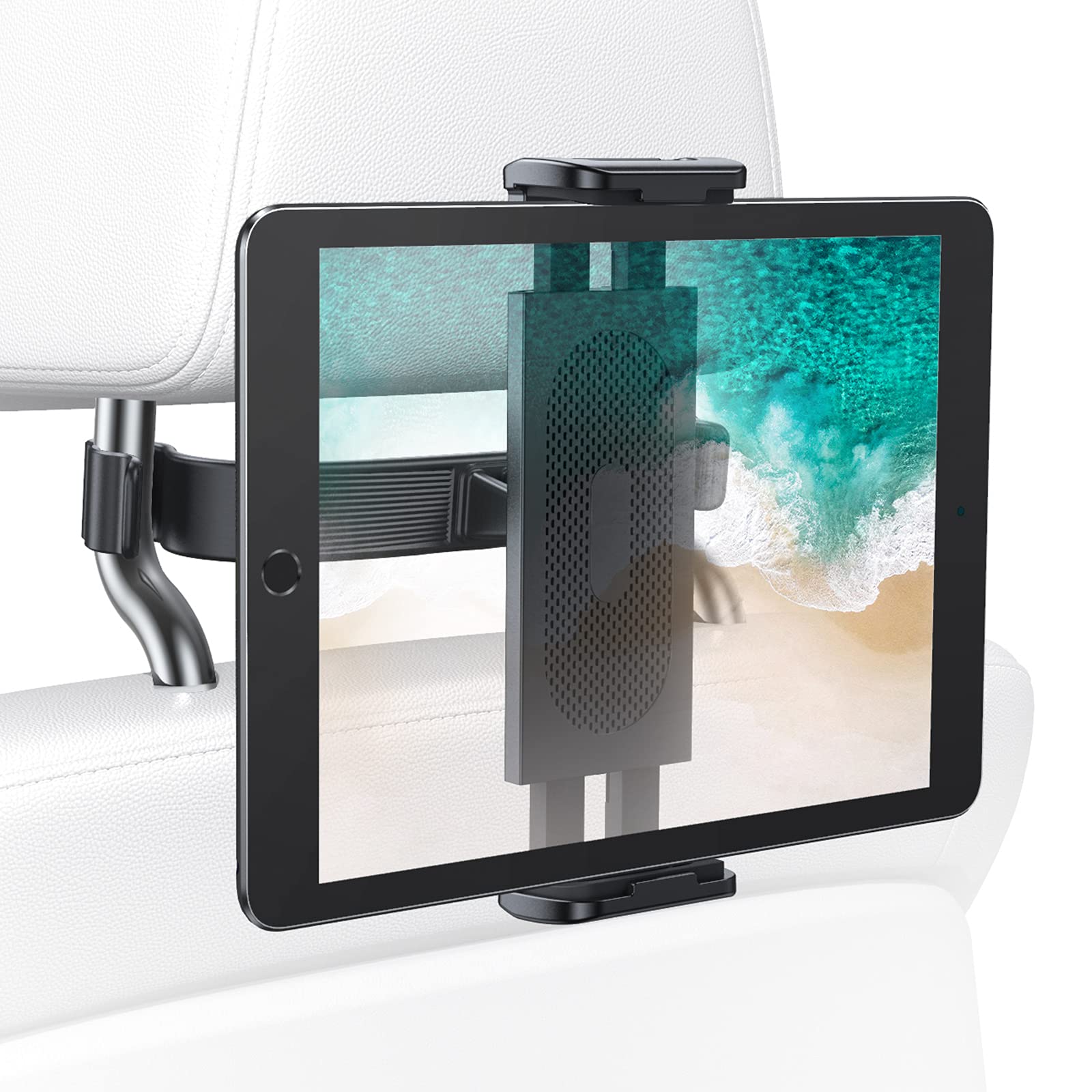 LISEN Car Headrest Tablet Mount, 360 Rotatable, Easy Installation, 2X Stable Car Bracket, Compatible with 4.7-11" Devices