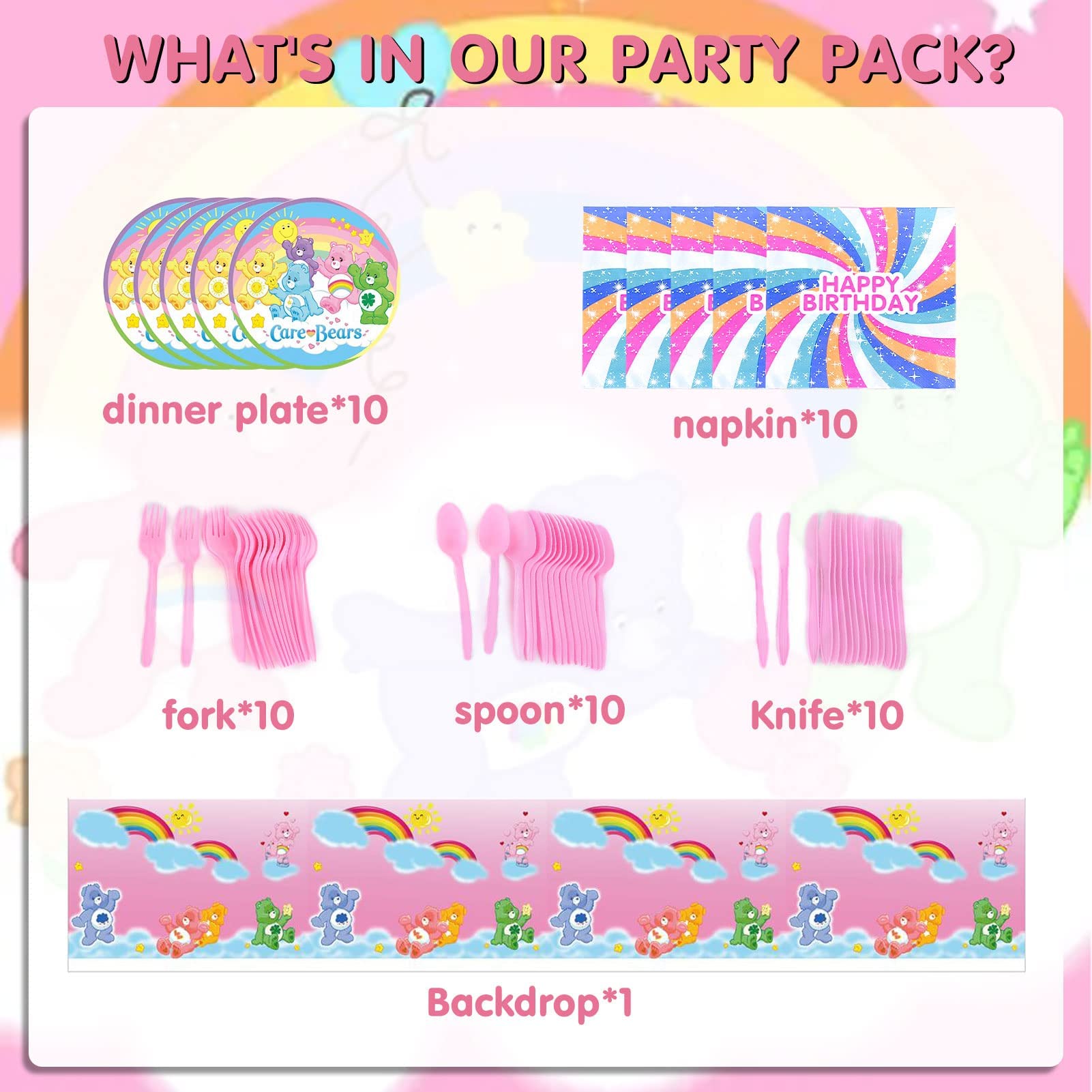 157 Pcs Bears Party Decorations, for 10 Guests Includes Hanging Swirls,Birthday Banner, Cake Topper, Cupcake Topper, Sticker, Latex Balloon, Tablecloth, Dinner Plate, Tableware