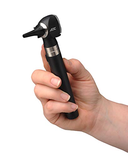 ADC Otoscope/Ophthalmoscope Diagnostic Set, Pocket Size, LED Lamp, 2.5V, Hard Case, Diagnostix 5110NL, Black