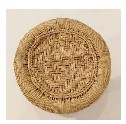 KAM Home Handicrafts Bamboo Stool MUDDA Stool Set of 2 PCS Chair/Stool/Muddha/Mudda for Outdoor Indoor Furnishing 2 Piece