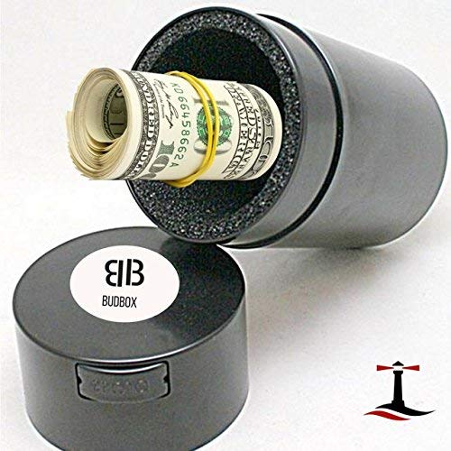 Bay State Importers Bud Box - 1oz to 6oz - Airtight/Vacuum Sealed/UV Resistant Black Plastic, Padded Inside, Portable Storage Container, Multi-Use For Dry Goods, Coffee