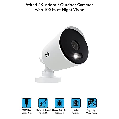 Night Owl Security 4K Ultra HD Wired System with Human Detection Technology, Built-in Motion-Activated Spotlights, 12 Channel , 1 TB HDD Storage, Vision