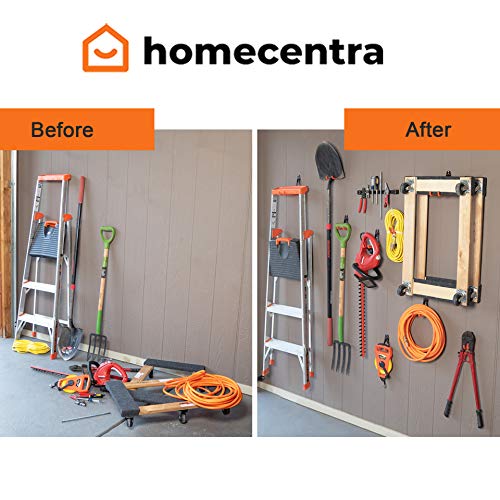 Garage Hooks for Hanging - Heavy Duty Hooks Garage Tool Organizer Wall Mount - Tool Hanger for Garage Wall - Garage Storage System Hook for Ladder, Power Tool Holder and Shed Organization - Pack Of 10