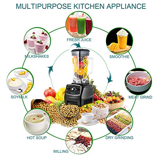 Countertop Blender Professional Commercial Mixer Blender 70oz with 2200 Watt Base,Total Crushing Technology for Smoothies, Ice and Frozen Fruit (Black)