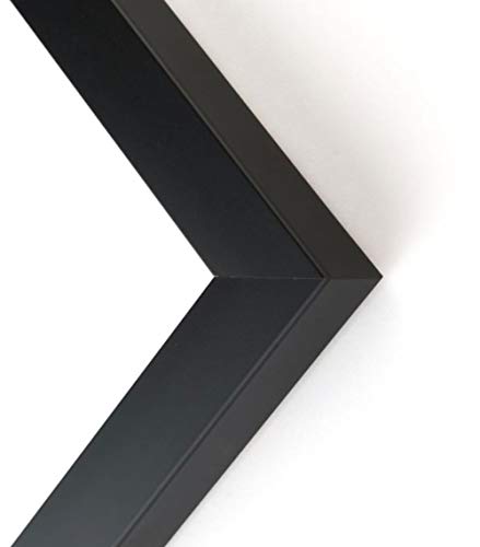 5.5x8.5 Frame Black Picture Frame - Modern Photo Frame Includes UV Acrylic Shatter Guard Front, Acid Free Foam Backing Board, Hanging Hardware Wood Certificate Frame Wall Frames for Family Photos