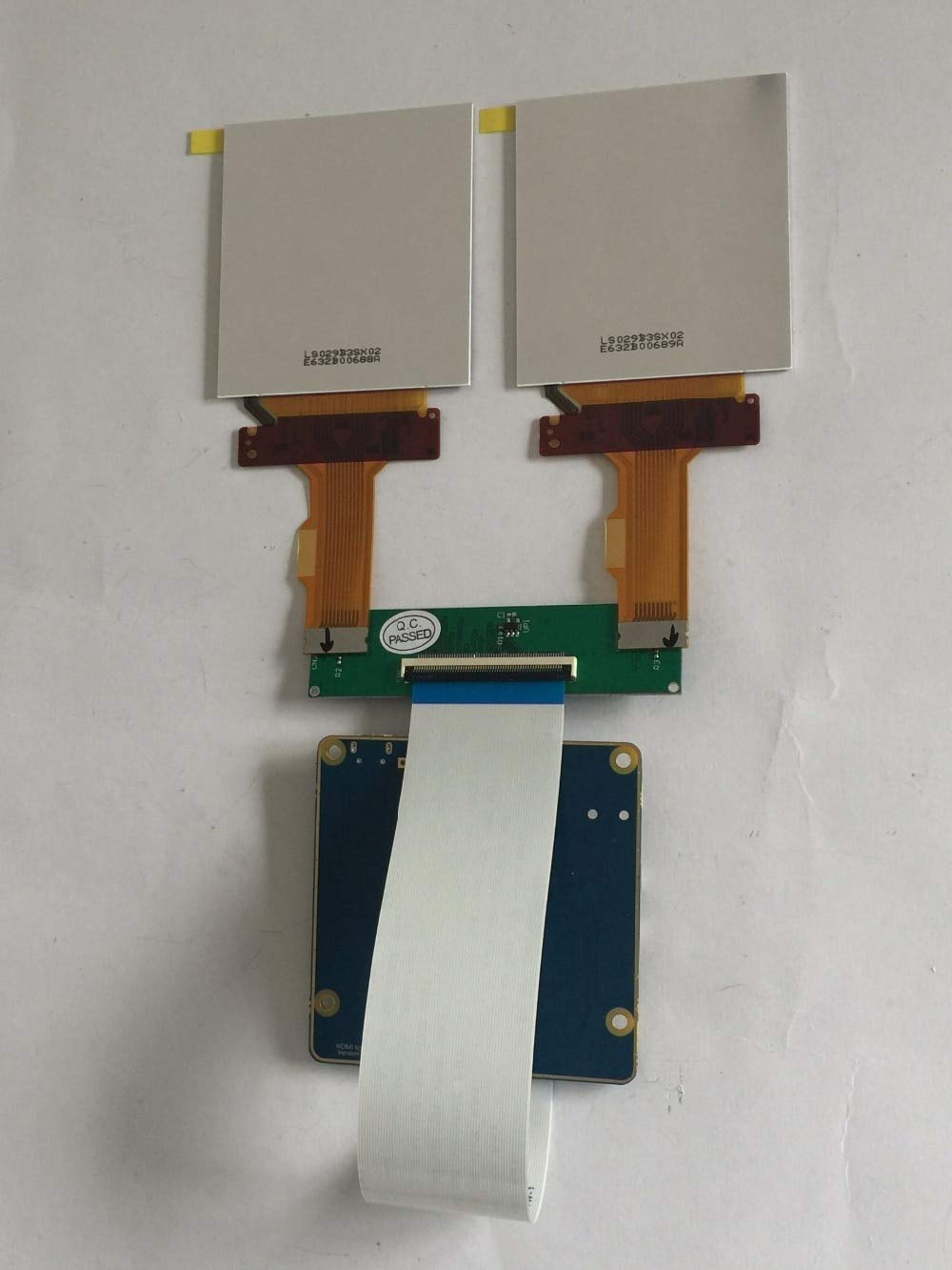 Lysee Mobile Phone LCD Screens - 2.9 inch 1440x1440 dual screen LCD display panel MIPI to HDMI controller board LS029B3SX02 for 3D VR Glasses headset - (Color: 2pcs lcd with board)