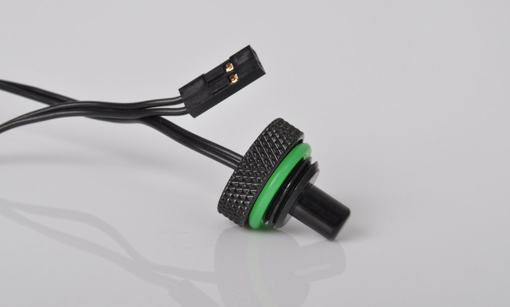 Bitspower G1/4" Temperature Sensor Stop Fitting, Matte Black