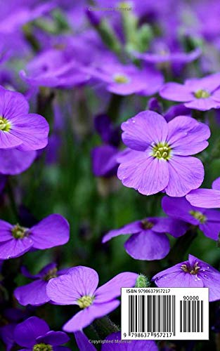 Address Book: Small Address Book Purple Flowers, Size 5x8 with Tabs, Record Name, Contact, Telephone Numbers, Mobile Phone, Emails, Birthday & Note
