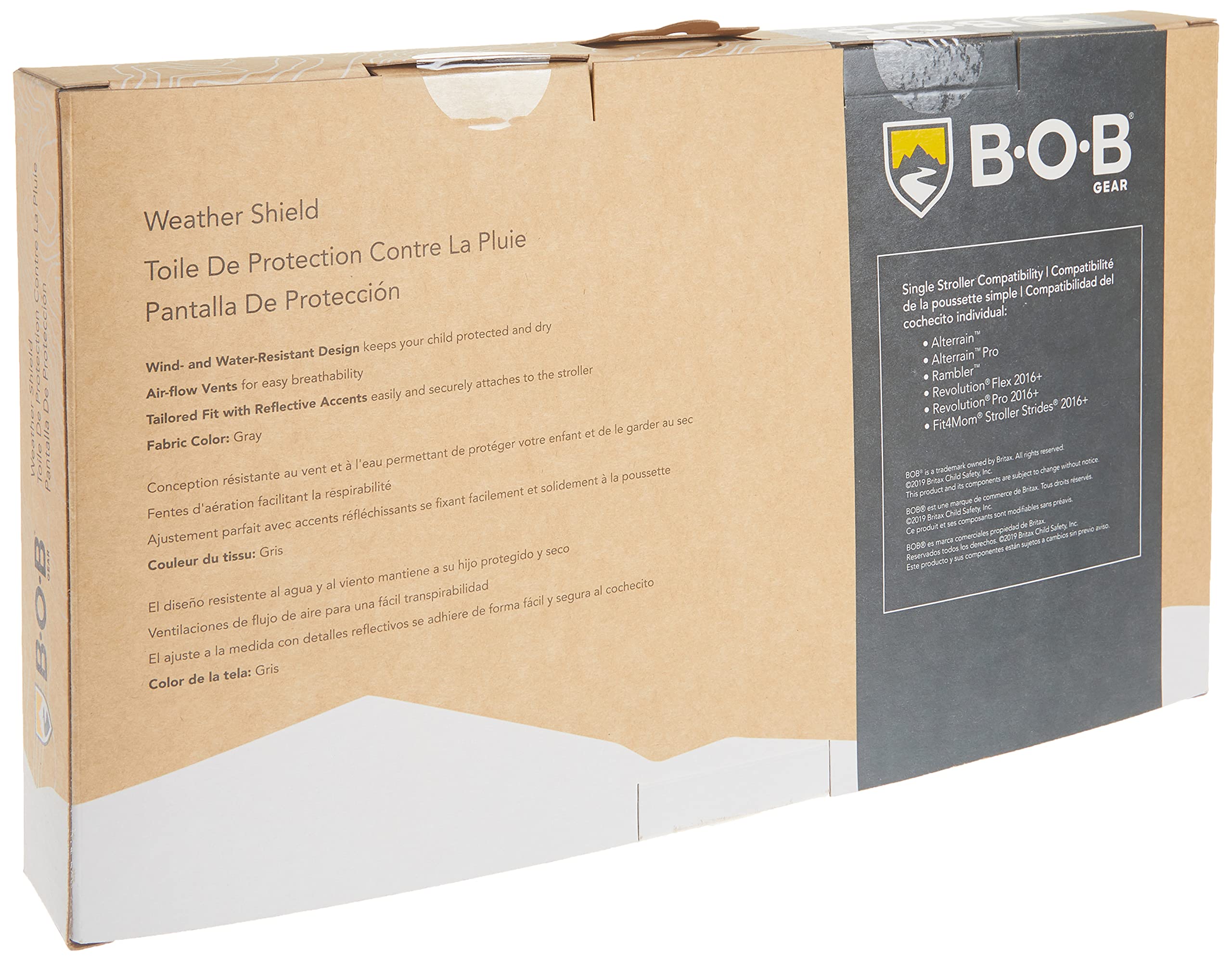 BOB Gear Weather Shield for Single Jogging Strollers , 47.2x42.5x0.1 Inch (Pack of 1)