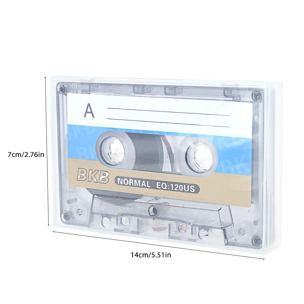Sara-u 2Pcs Empty Cassette Tape 60 Minutes Standard Cassette Blank Tape Player Empty Magnetic Audio Tape Recording for Speech Music Recording MP3 /DVD
