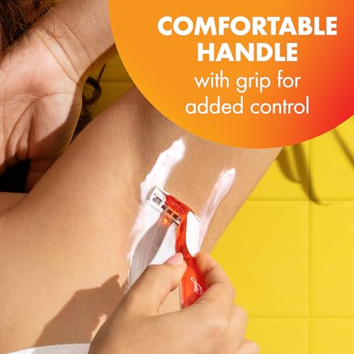 BIC Soleil Smooth Women's Disposable Razors, 3 Blades With Moisture Strip For a Silky Smooth Shave, 4-Count