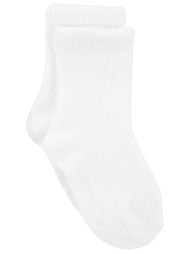 Simple Joys by Carter's Baby 8-Pack Chenille Socks, White, 6-12 Months