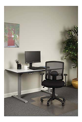 Alera ALEET42ME10B Etros Series 18.03 in. to 21.96 in. Seat Height Mesh Mid-Back Chair - Black
