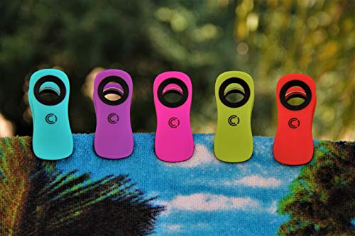 Beach Towel Clips for Pool Chairs, Beach Chairs and Cruise Ship are Vacation Essentials - 3β No Rust Stainless Steel, Premium Durability and Unmatched Quality Keeps Towel From Blowing Away (Turquoise)
