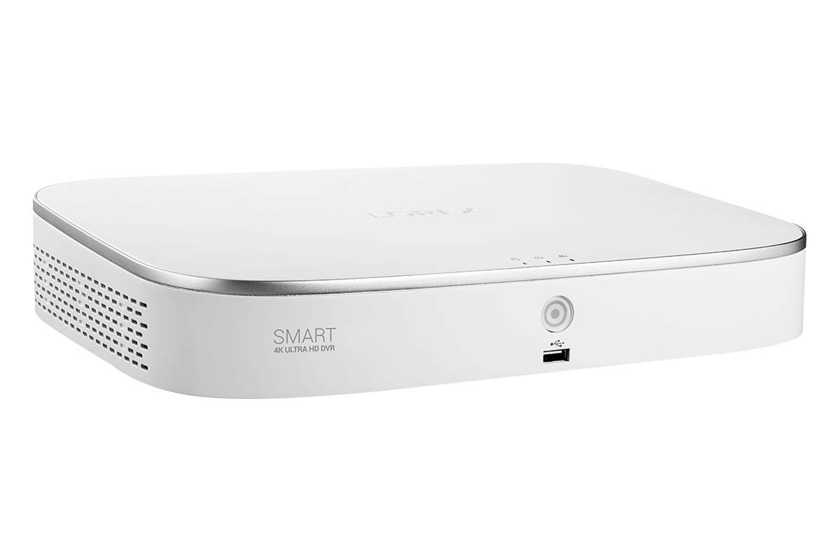 Lorex Technology D861A82 4K Ultra HD 8 Channel 2TB HDD Analog DVR with Smart Motion Detection and Smart Home Voice Control, 1 HDD Slot, White (M. Refurbished)
