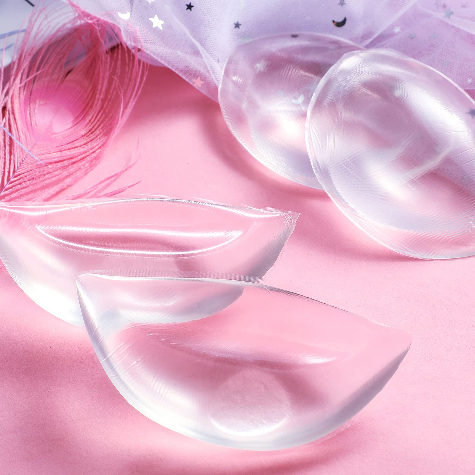 2 Pairs Silicone Bra Pads Inserts Breast Enhancer Bust Push Up Pads Swimsuit Enhancement Bras for Women