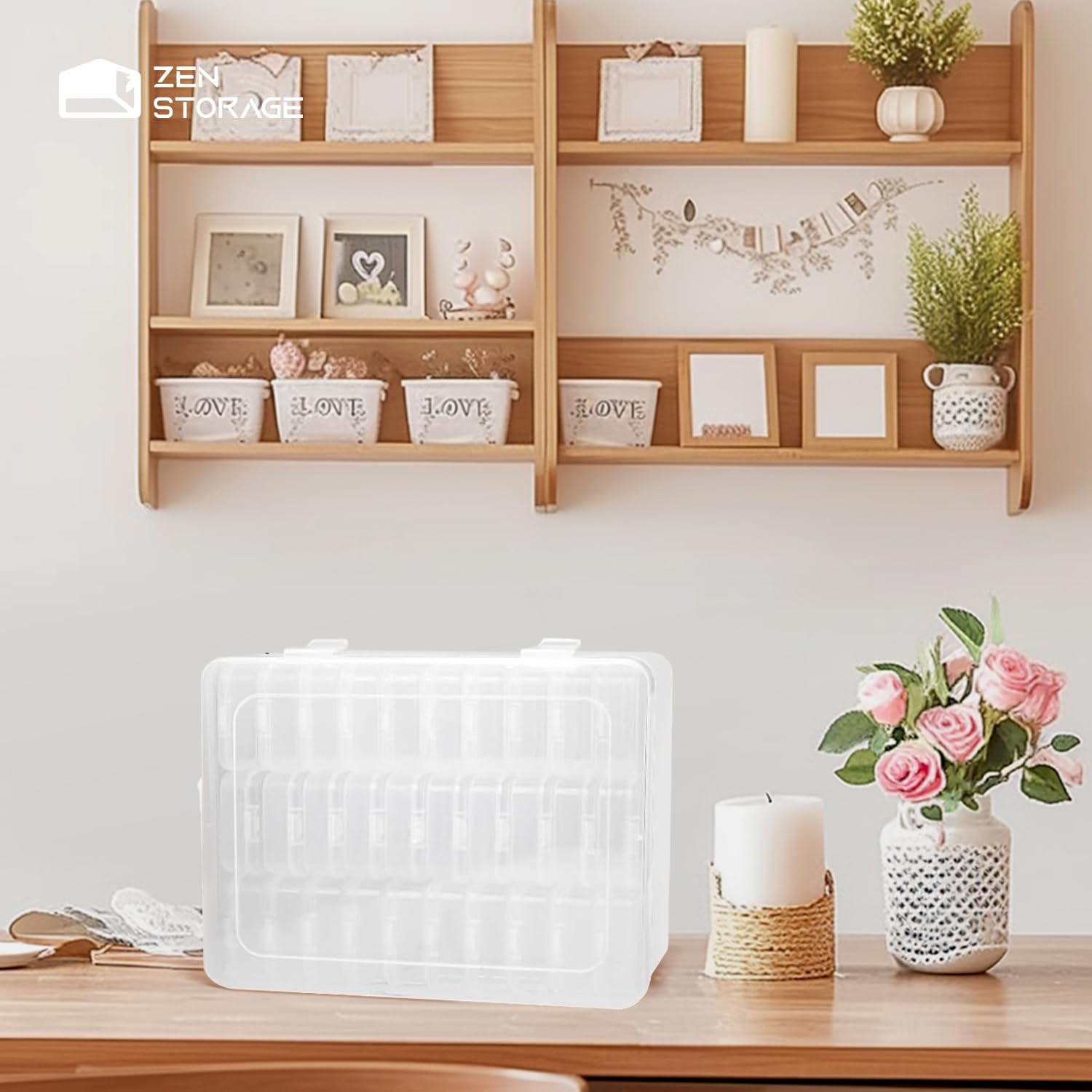 28Pcs Small Bead Organizer, Plastic Bead Storage Containers with Hinged Lids, Clear Bead Organizer Box for Clay Bracelet Diy Crafts, 2 Pack