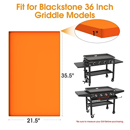 36" Silicone Griddle Mat for Blackstone 36 Inch Griddle, Heavy Duty Griddle Buddy Mat Blackstone Griddle Top Protective Cover Accessories, Protect Flat Top from Rodents, Insects, Debris & Rust