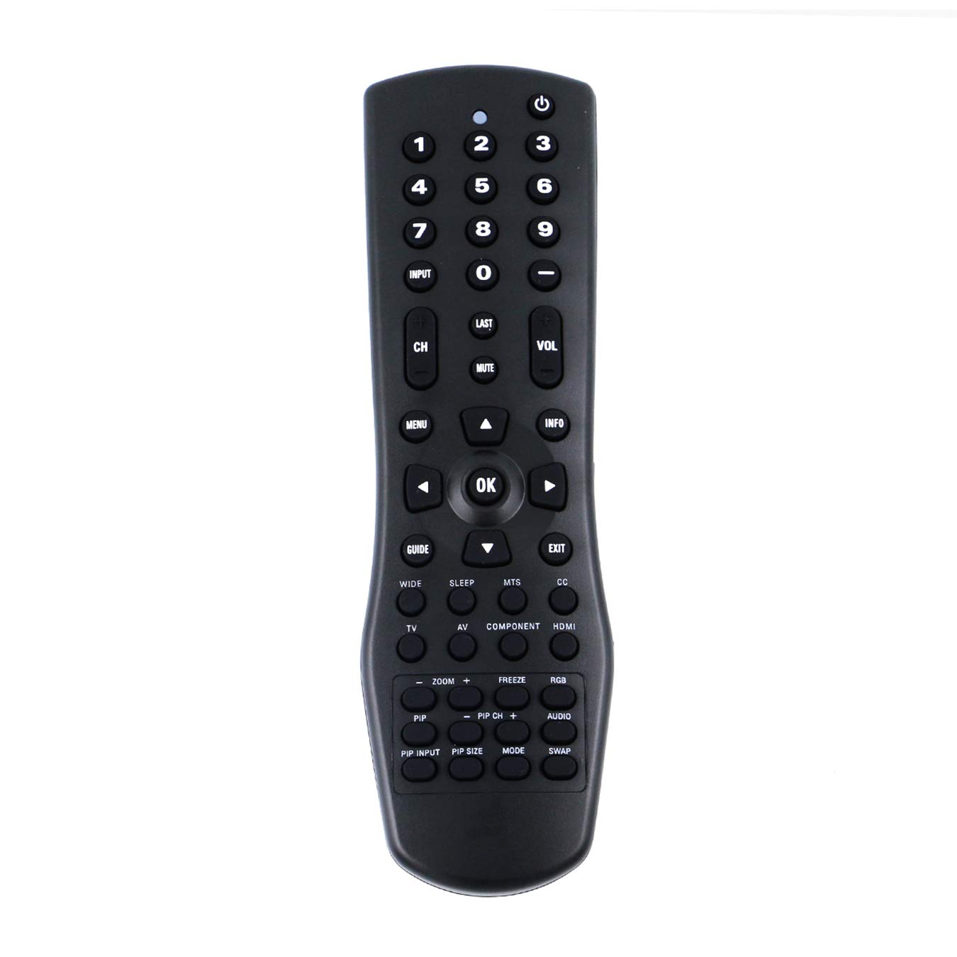 AIDITIYMI VR1 Remote Control Replace Fit for Vizio LCD TV VA22LFHDTV10T VA22LF HDTV10T VA220E VA19L VA19LHDTV10A VA19L HDTV10A VA19LHDTV10T VA19L HDTV10T VA220E VW22LHDTV10T VW22L HDTV10T VA42L