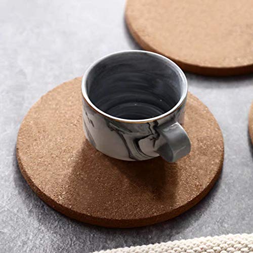 CRCHOM 6 Pack Cork Trivet Set 8" Diameter x 0.5" Thick Round Cork Hot Pads for Dishes, Pots, Pans and Plants