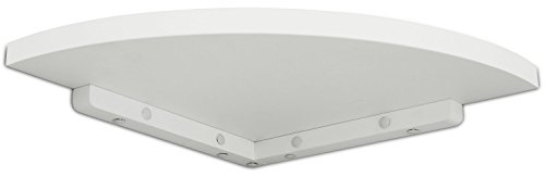 Ballucci Corner Shelf Wall Mount, Wood Floating Corner Shelf, for Bedroom, Living Room, Bathroom, Kitchen, Office, Kids Room, TV 12 x 12 inches, White