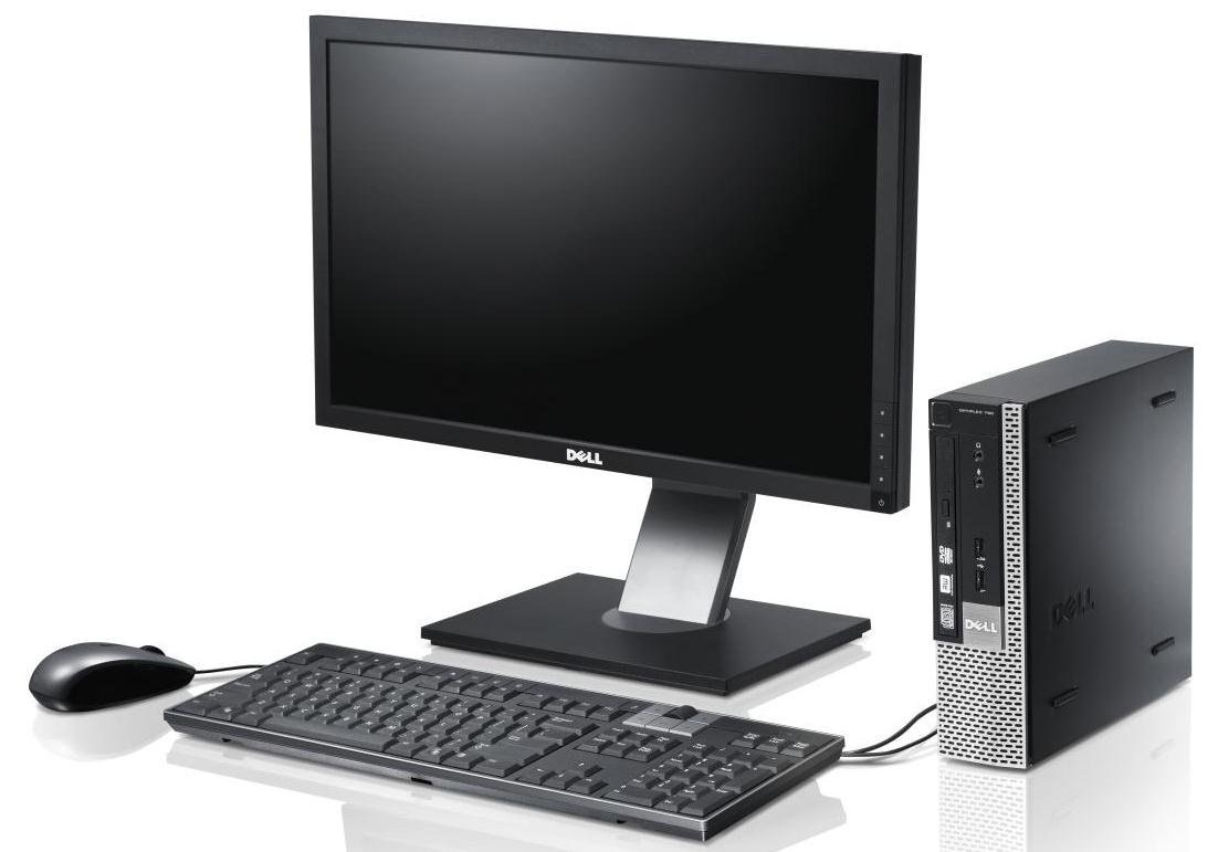 Dell Optiplex Ultra Small USFF Desktop Computer PC (Intel Core i5, 4 GB Ram, 128 GB SSD, WiFi, DVD-RW) 17in Dell Monitor Windows 10 (Renewed)
