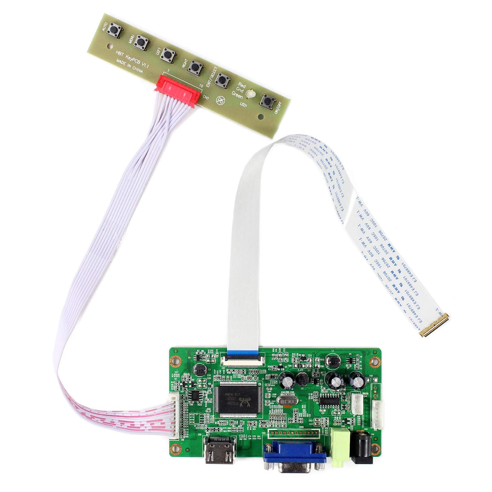 VSDISPLAY HD-MI VGA Board for 1366x768 11.6inch 13.3in 14" 15.6" LP156WHU B156XTN04 NT156WHM N156BGE 30Pin EDP LCD Screen