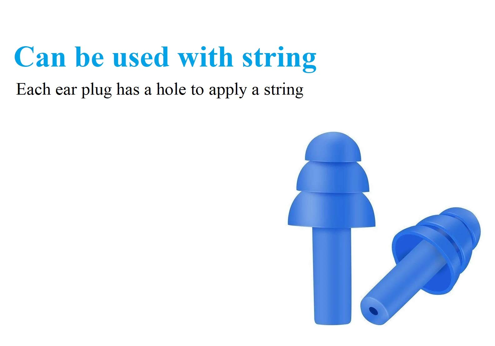 50 Pair Soft Silicone Reusable Washable Ear Plugs for Sleeping Swimming Noise Hearing Protection Earplugs Music Concerts Construction Shooting Hunting Motor Sports