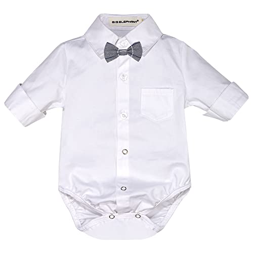 BIG ELEPHANT Gentleman Bowtie Suspenders Suits-Dress Clothes, Formal Wear for Infant Boys