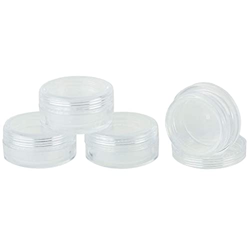 50 pcs - 5ml Polystyrene Concentrate Container w/Silicone Insert (Ultra Clear Silicone Insert)