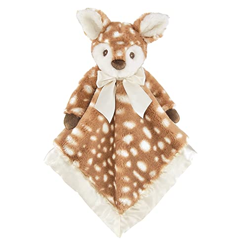 Bearington Lilā Willow Lovie Blanket: 15ā Tall Fawn Blanket Plush for Infants, Ultra-Soft with Velour Lining and Cozy Fabric, Super Absorbent for Messy Babies, Machine Washable, Great