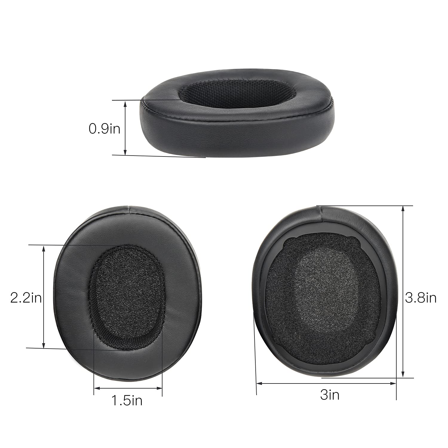 Replacement EarPads for Skull.Candy Crusher Wireless HESH 3 Headphones, Ancable Professional Protein Leather Headphones Earpad Compatible with Hesh 3 Wireless Earbuds