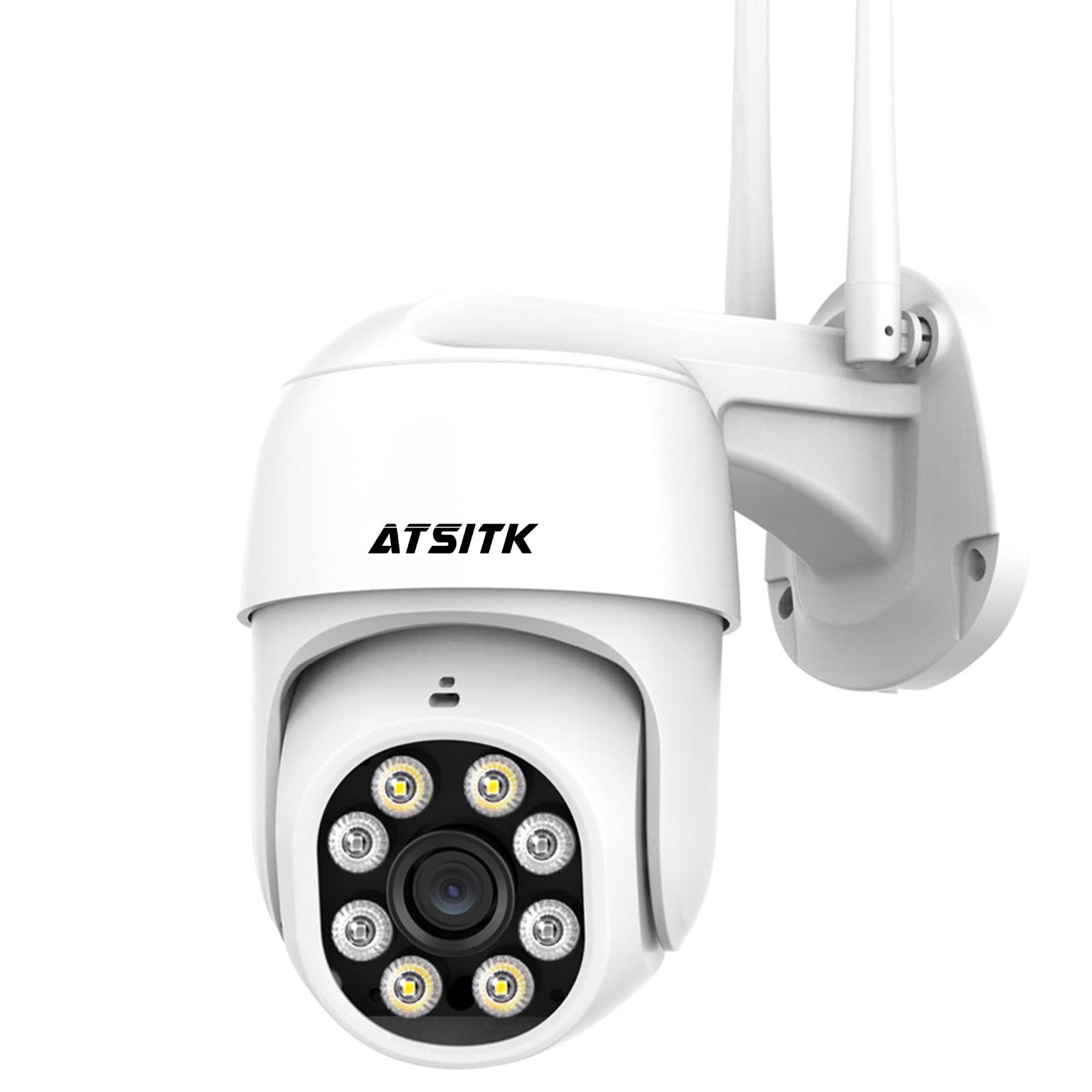 2K 3MP PTZ Outdoor Security Camera Wireless 2.4G WiFi Pan Tilt Dome Surveillance CCTV IP Camera for Home Baby Dog Pet, Human Detection, Auto Tracking, Color Night Vision, Two Way Talk, IP66 Waterproof