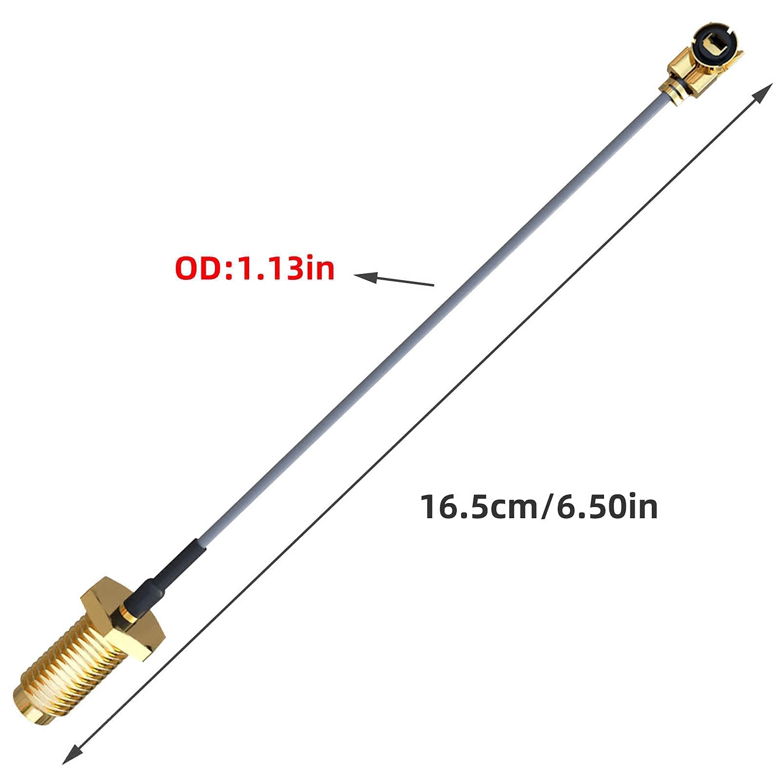 Goupchn U.FL/IPEX/IPX to SMA Female Bulkhead Pigtail Antenna Cable 5 Pack 15cm/5.9" Low Loss Coaxial Cable for Wireless Routers, Mini PCIe Cards, Network Extension, WiFi WAN Repeater