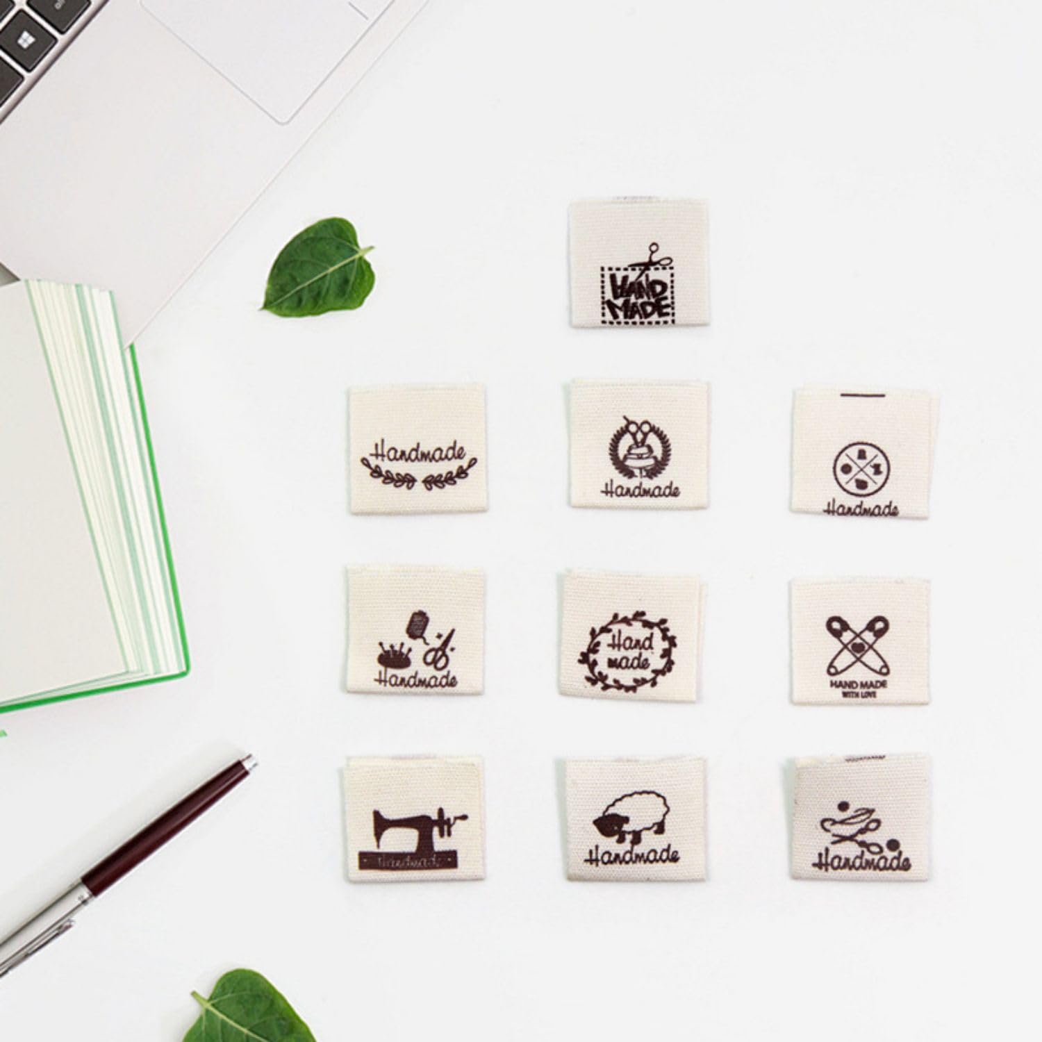 50 Pcs Clothes Cotton Labels Sewing Labels Washable Handmade Labels Garment Clothing Labels for DIY Sewing (#5)
