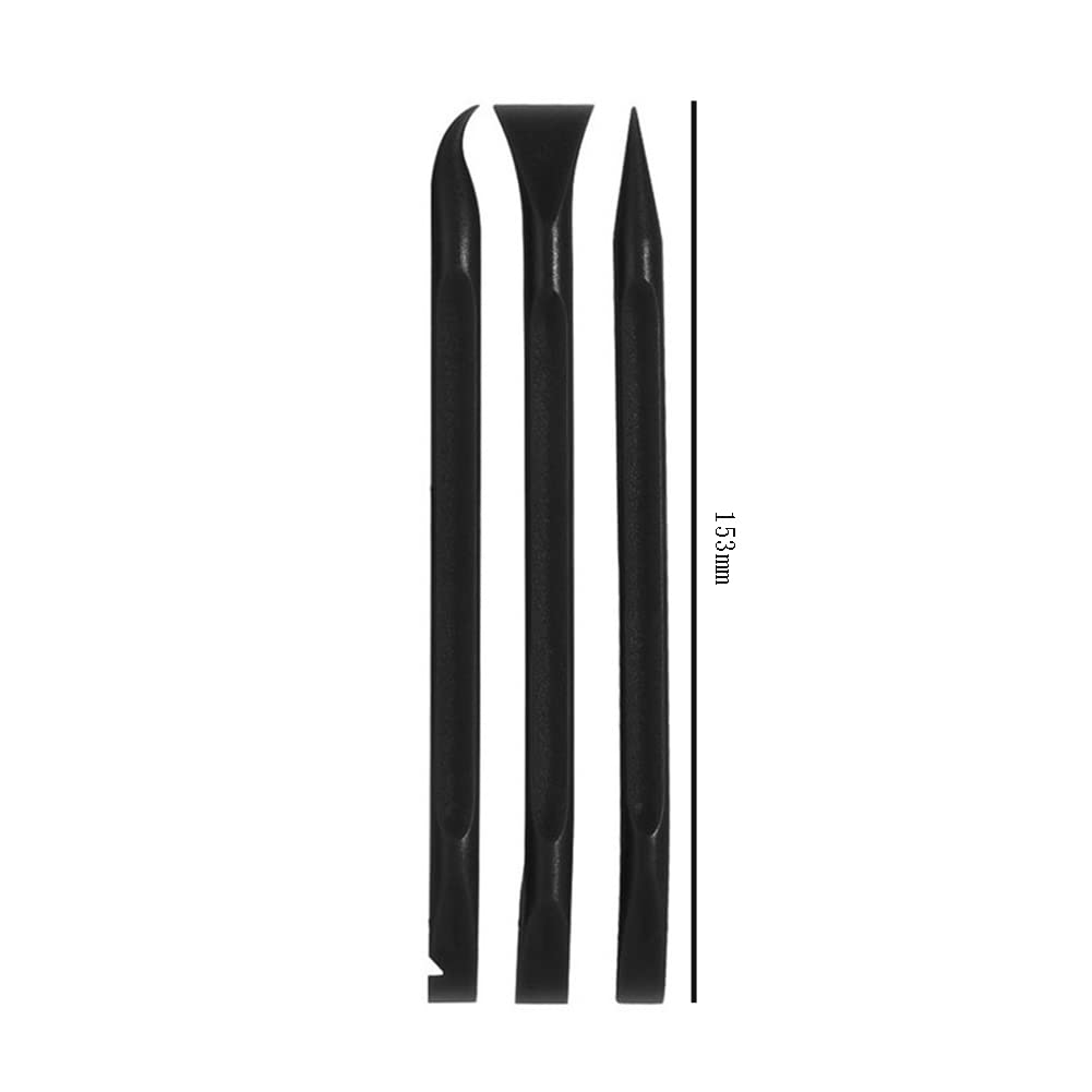 6 Pieces Plastic Scraper Tool Multi-Purpose Scraper Pen-Shaped Scraper Non-Scratch Scraper Cleaning Tool for Cleaning Small and Narrow Space, Black