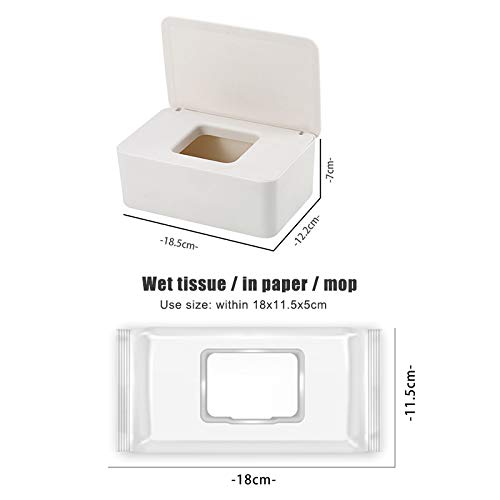 Wipes Dispenser,KinAndKen Baby Wipes Dispenser Refillable Wipe Container with Sealing Design,Keeps Wipes Fresh, One-Handed Operation. Non-Slip, Easy Open/Close Wipes Pouch Case