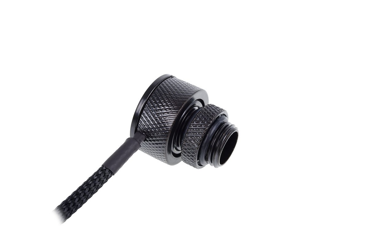 Alphacool 17363 Eiszapfen Temperature Sensor G1/4 IG/IG mit AG Adapter - deep Black Water Cooling Monitoring